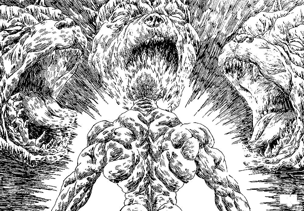 Cerberus Dog and Demon coloring page - ColouringPages