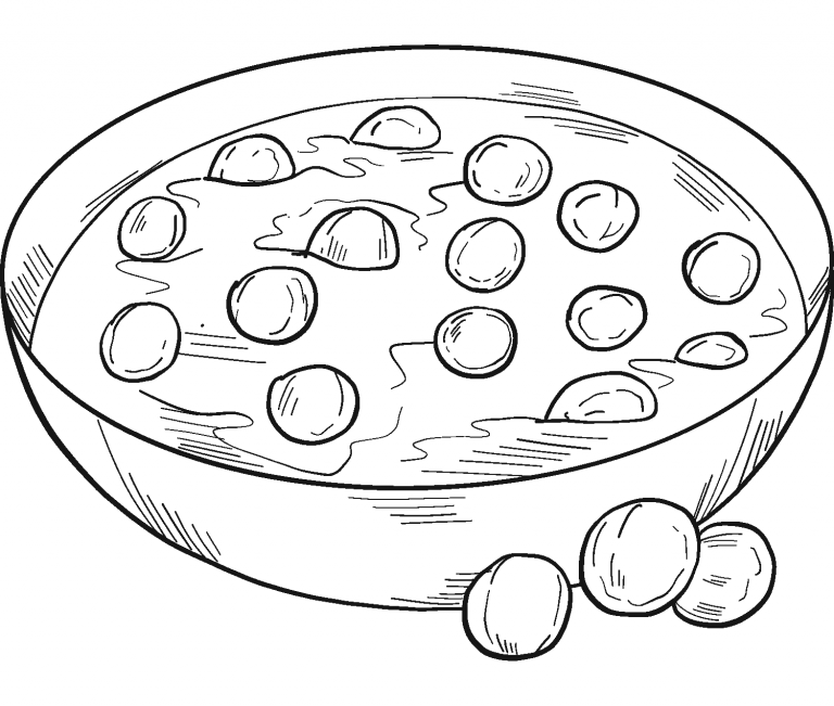 Cereal Bowl coloring page - ColouringPages