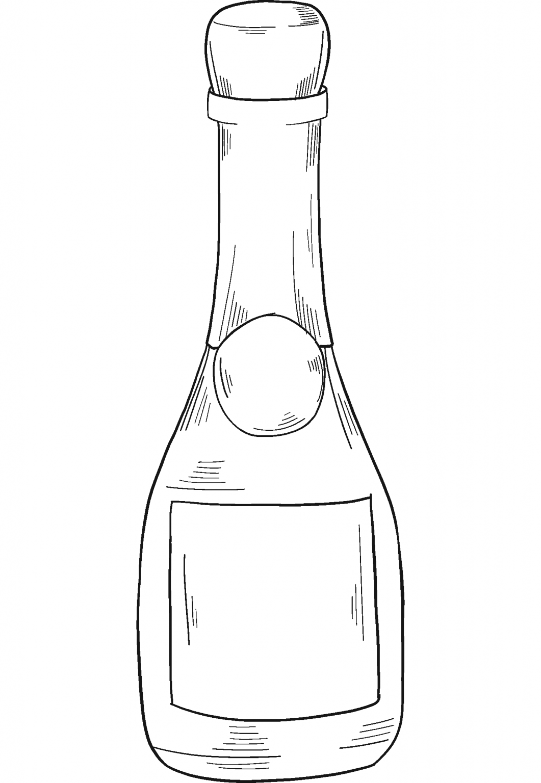 Champagne Bottle coloring page - ColouringPages