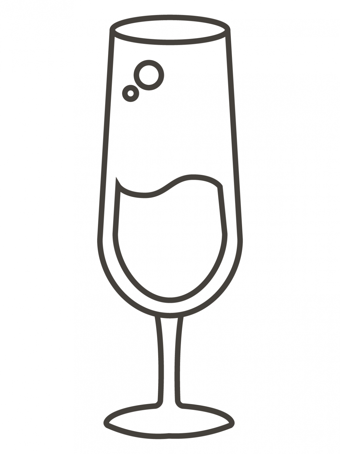 Champagne Glass coloring page - ColouringPages