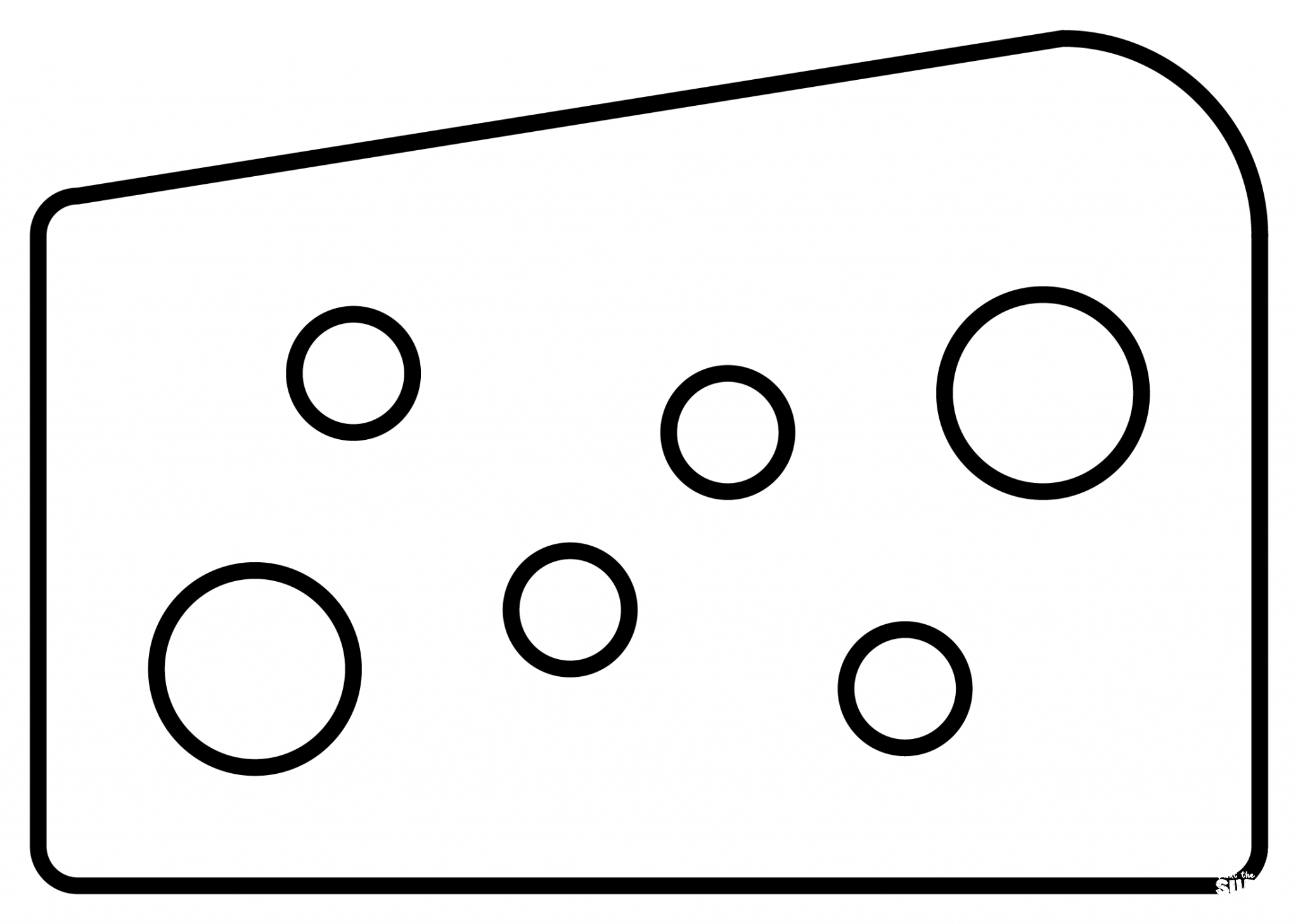 Cheese Wedge Emoji coloring page - ColouringPages