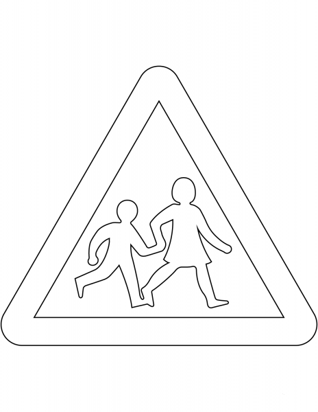 "Children" Sign in the United Kingdom coloring page - ColouringPages