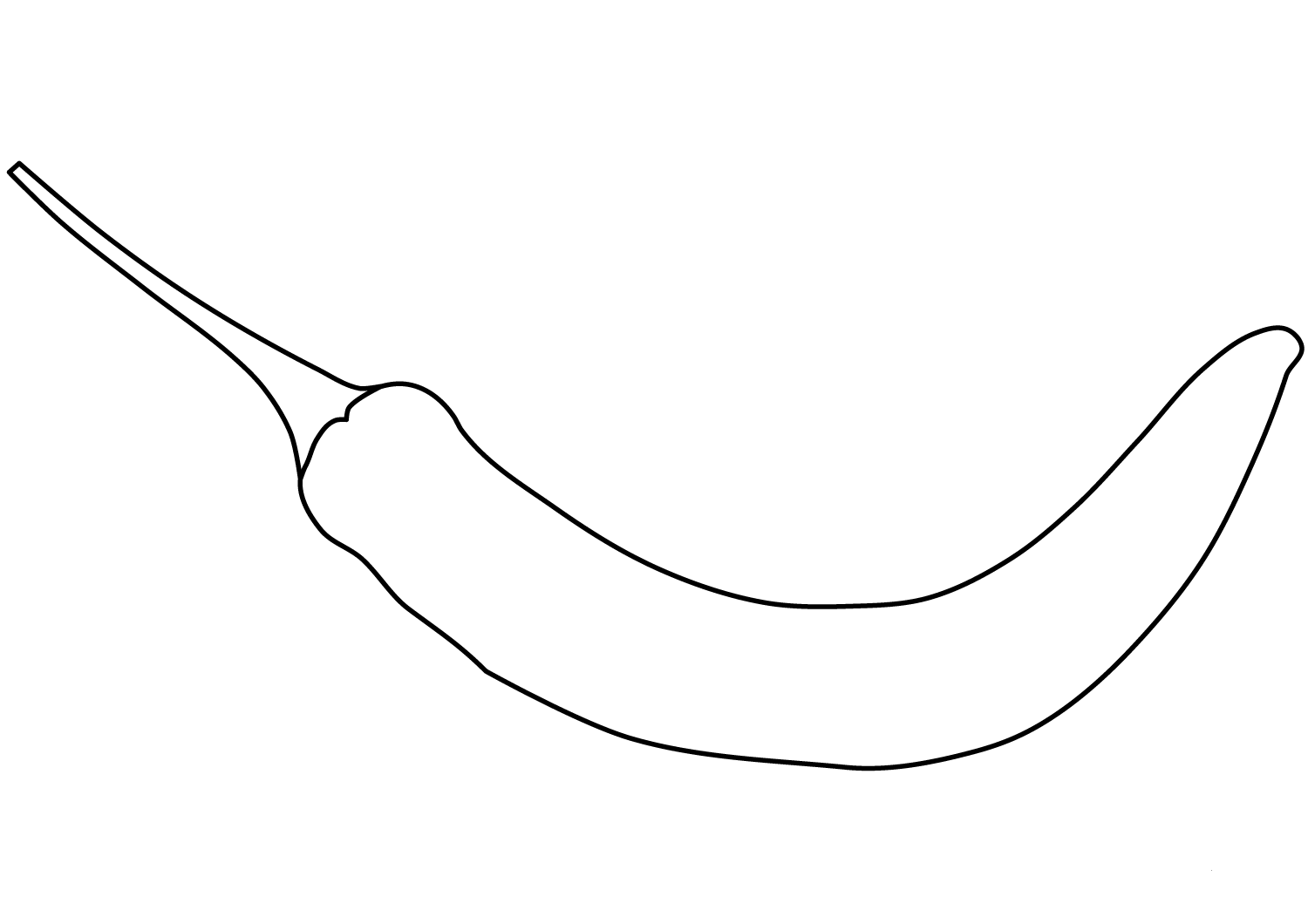 Chilli Pepper coloring page - ColouringPages