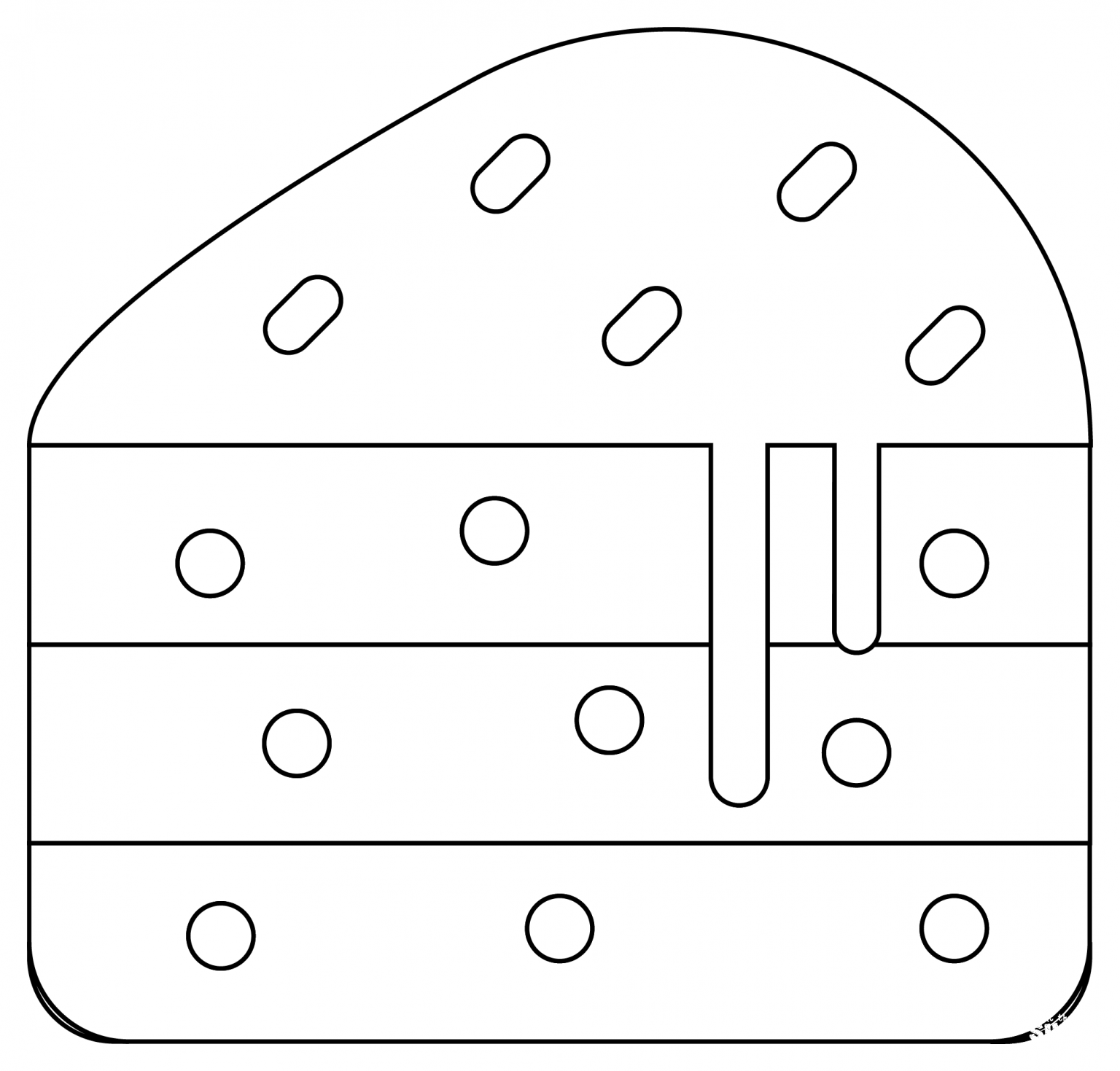 Chocolate Cake coloring page - ColouringPages