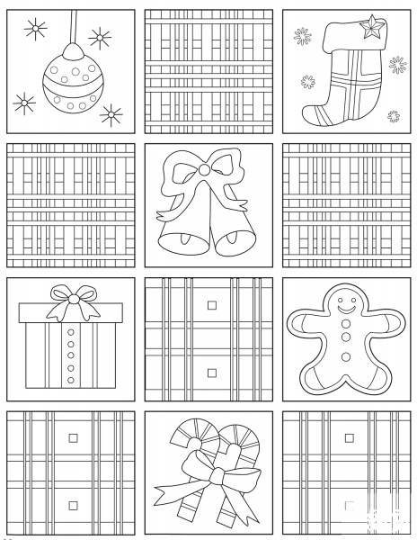 Christmas Pattern coloring page - ColouringPages