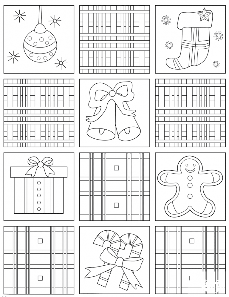 Christmas Pattern coloring page - ColouringPages