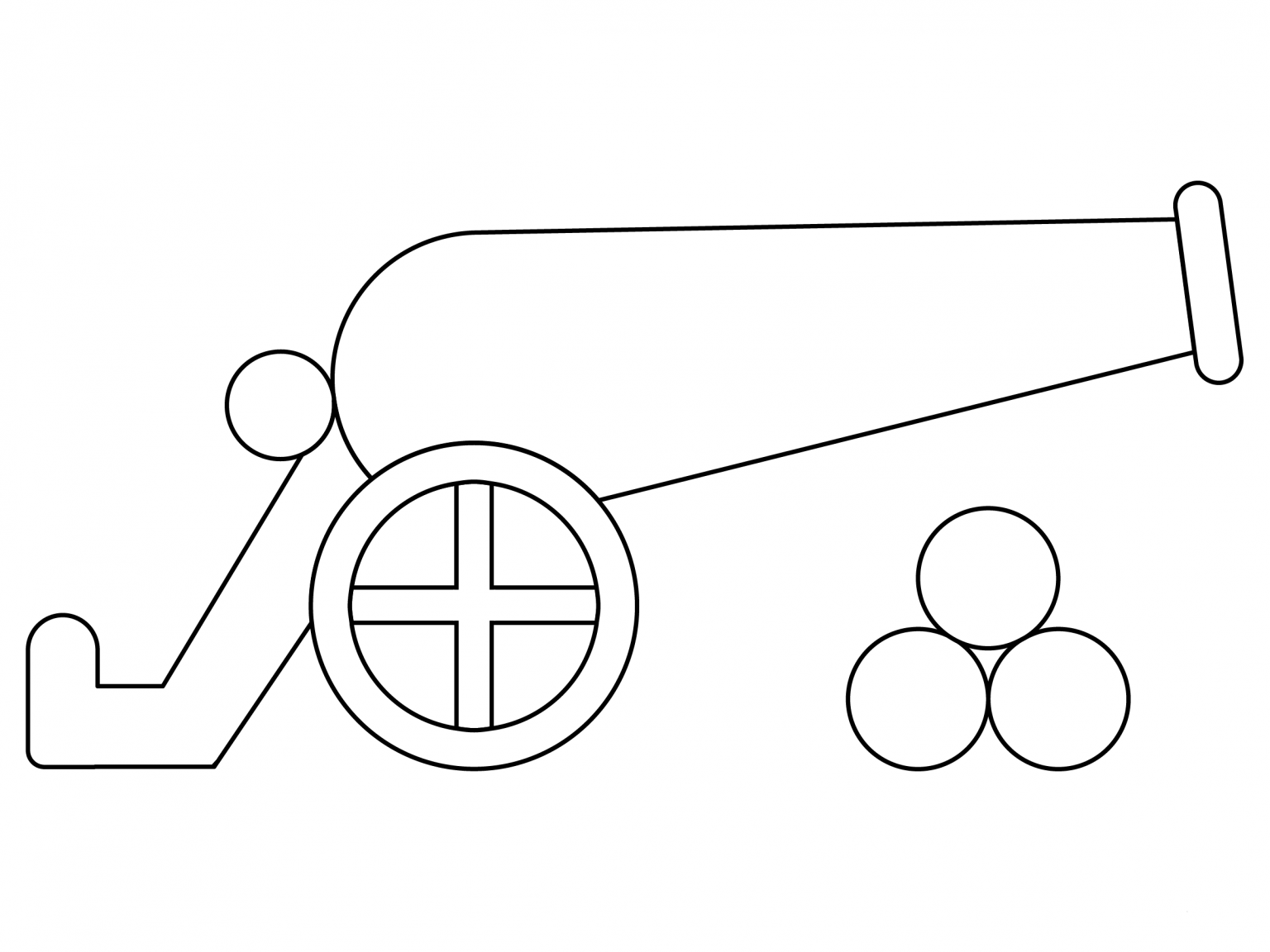 Civil War Cannon coloring page - ColouringPages