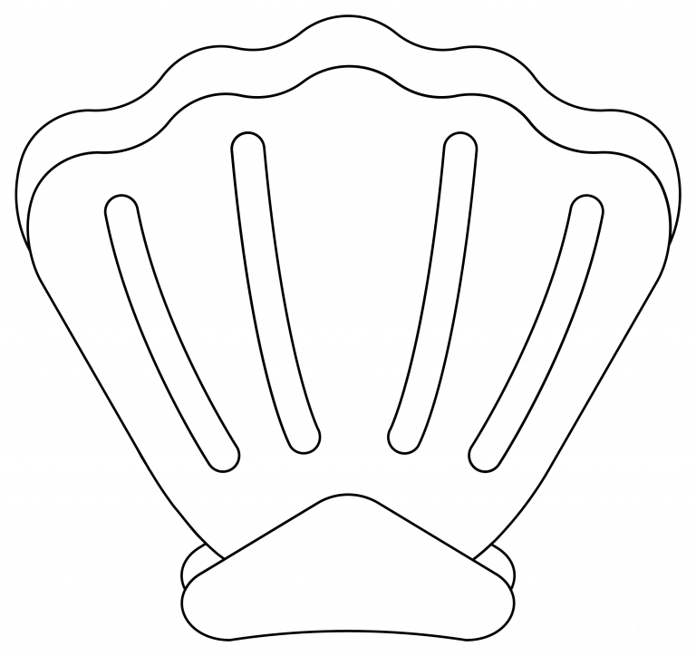 Clam coloring page - ColouringPages
