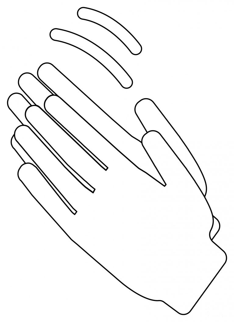 Clapping Hands coloring page - ColouringPages