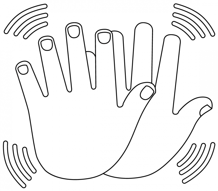 Clapping Hands coloring page - ColouringPages